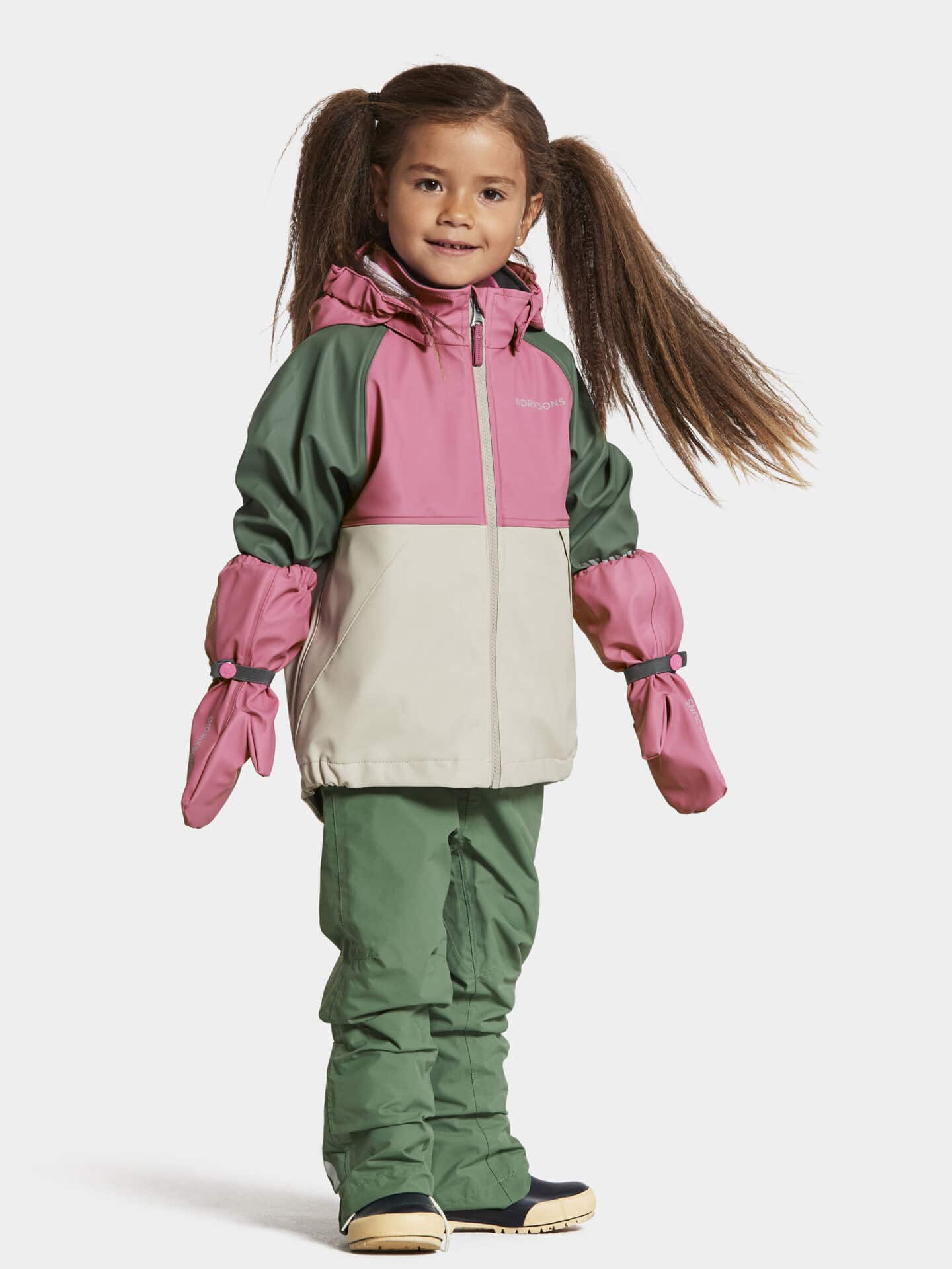 Didriksons Pike Kid ́s Galon Jacket bleikur | Músik & Sport