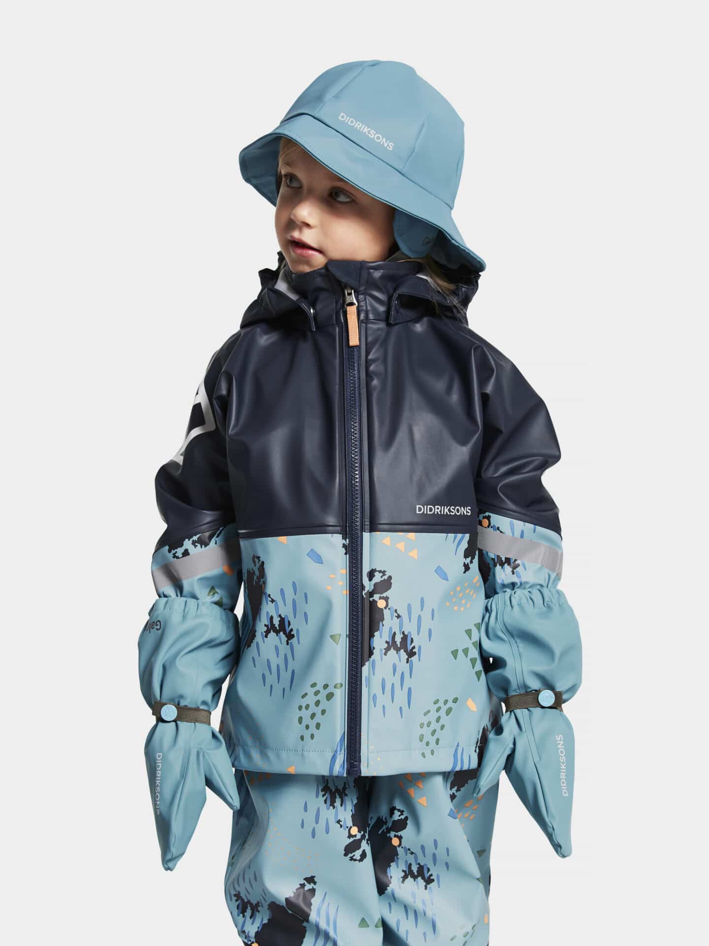 Didriksons Waterman Printed Kids' Set Grundsund Blue pollagalli | Músik ...