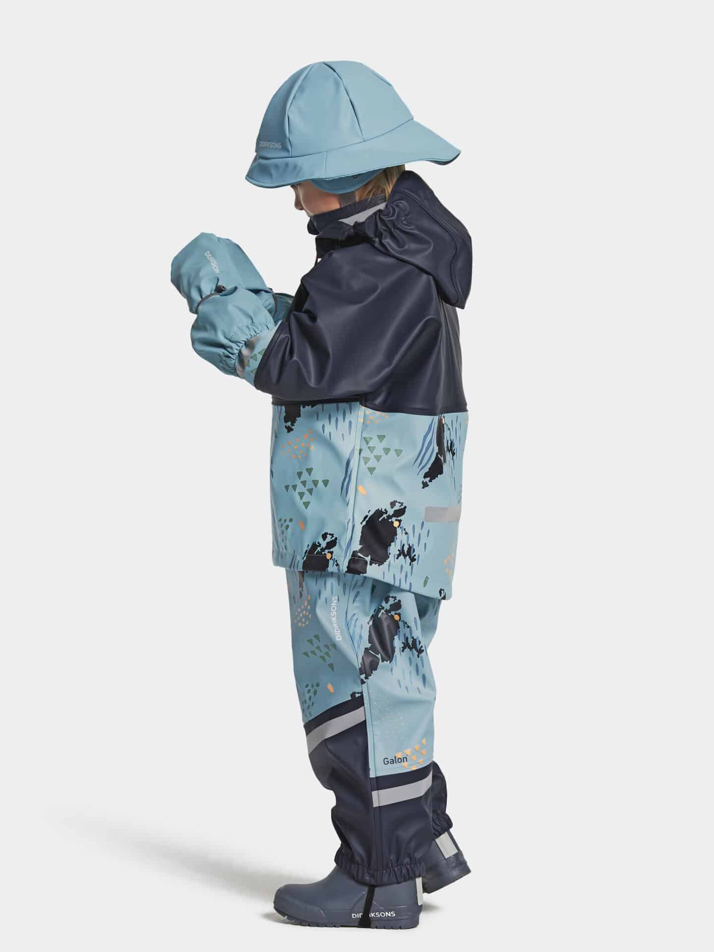Didriksons Waterman Printed Kids' Set Grundsund Blue pollagalli | Músik ...